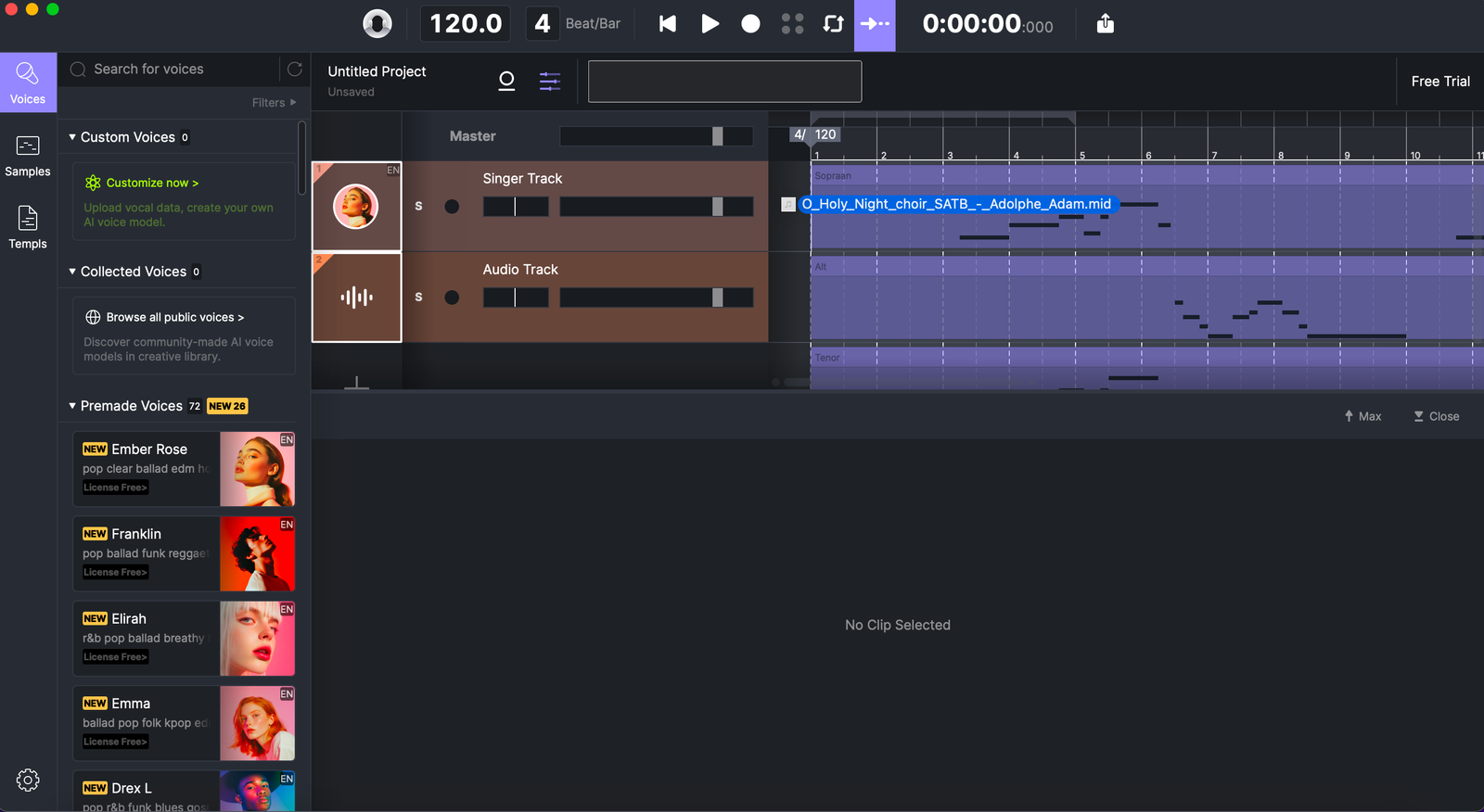 AI Voice Singing Sheet Choral Music with Lyrics: Integrate MuseScore & ACE Studio