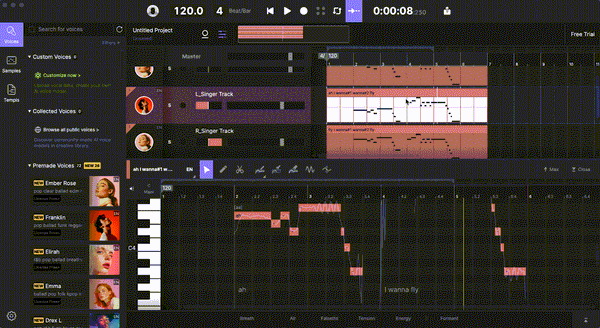 How to create backing vocals with AI voice?