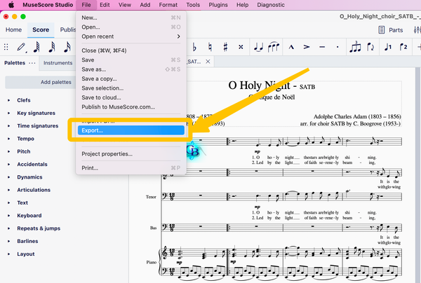 AI Voice Singing Sheet Choral Music with Lyrics: Integrate MuseScore & ACE Studio